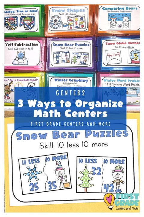 Six Tips for First Grade Math Centers - First Grade Centers and More