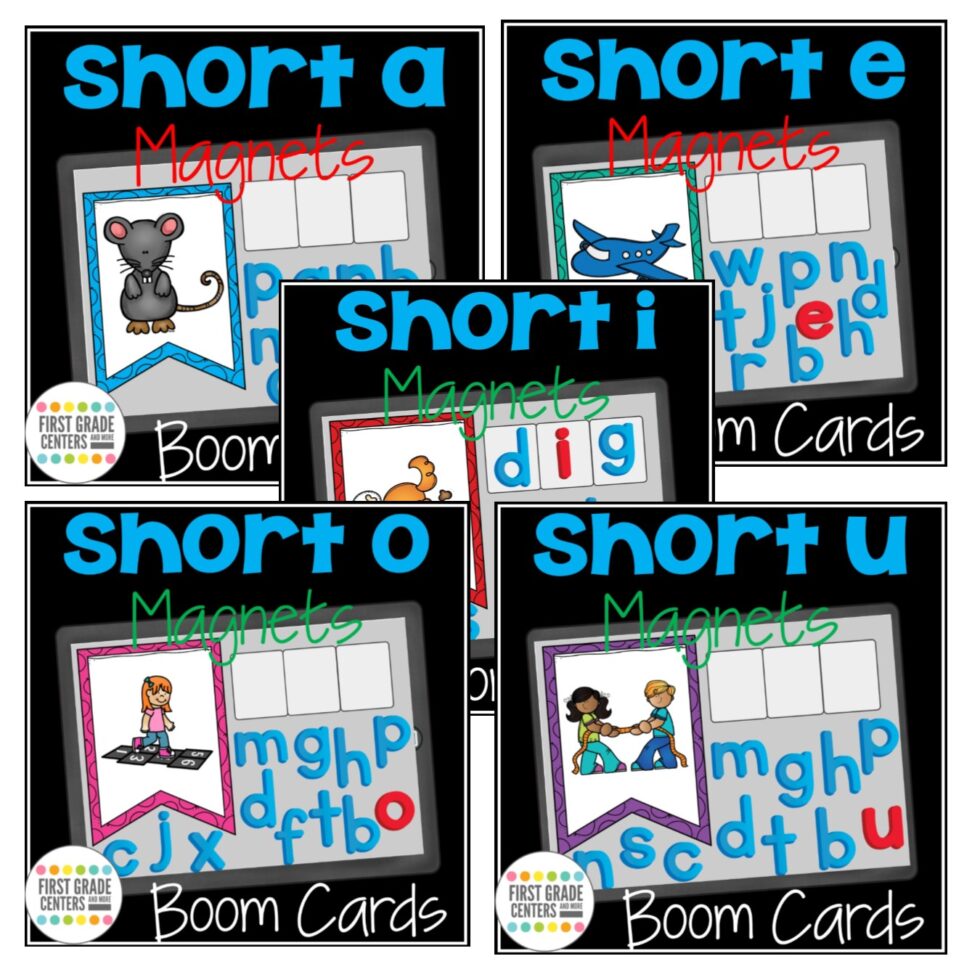 CVC Word Activities - First Grade Centers and More