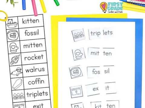 Teaching Two Syllable Words: Closed Syllables - First Grade Centers and ...