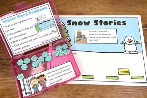 January Morning Bins for 1st Grade - First Grade Centers and More