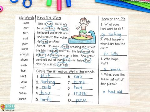 Teaching R-Controlled Vowels in First Grade - First Grade Centers and More