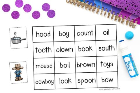 Diphthong Activities for 1st Grade - First Grade Centers and More