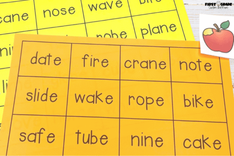 Long Vowel Silent E Worksheets and Activities for First Graders ...