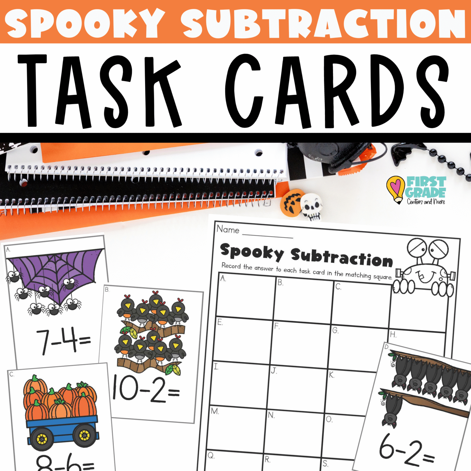 Halloween Math First Grade - First Grade Centers and More